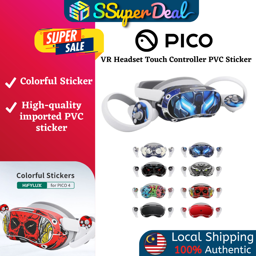 (VR Pico 4) Skin Sticker VR Headset Touch Controller PVC Sticker Wrap ...