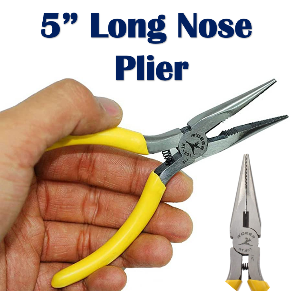 5 Inch Precision Long Nose Pliers Wire Cable Cutter for Bending Wire Handcraft PCB Board Needle Nose Pliers Shopee Malaysia