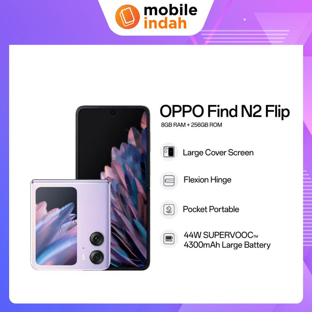 OPPO Find N2 Flip 5G Smartphone - 8GB RAM + 256GB ROM | 44W SUPERVOOC | MariSilicon X Imaging ...