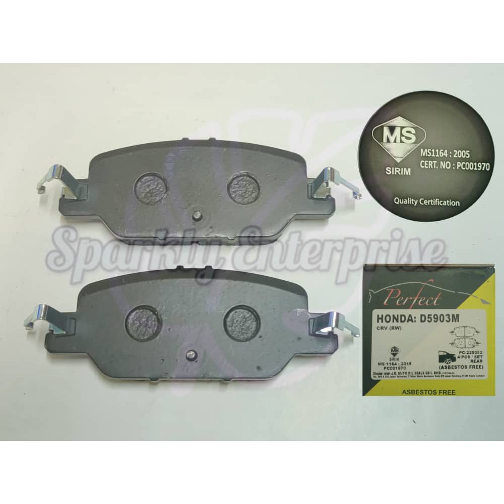 HONDA CRV RW 2016 - 2018 REAR BRAKE PAD D5903 | Shopee Malaysia
