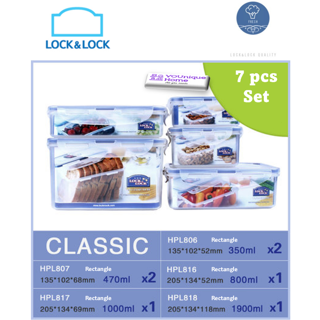 Gift Box Set Lock & Lock Fresh Keeping Food Container Sealed Box ...