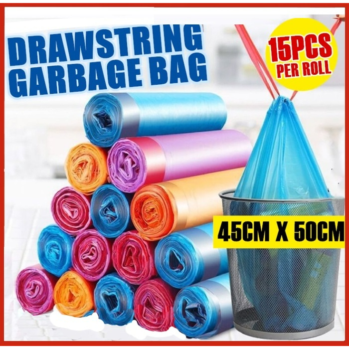 Plastik Sampah Garbage Bag Rubbish Bag Plastik Sampah Bertali Murah ...