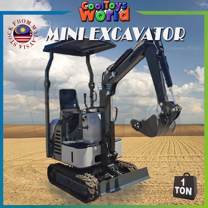 The Mini Excavator 1 ton, hydraulic type with single bucket ...