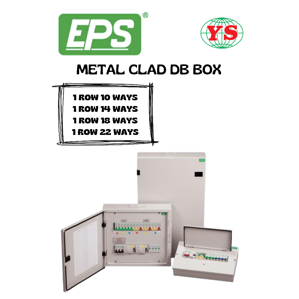 EPS 10/14/18/22 WAYS METALCLAD DB BOX ENCLOSURE BOX MCB BOX | Shopee ...