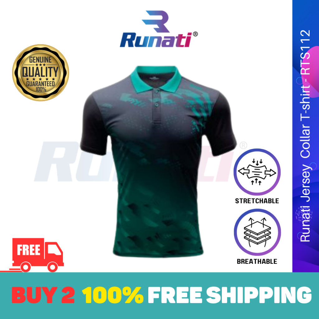 RUNATI Jersey Polo T Shirt Tops Baju Jersi Murah Bola Sport Short ...