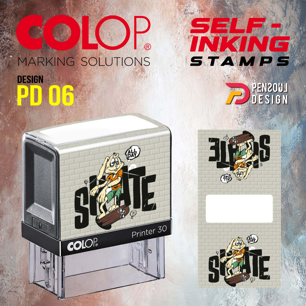 CUSTOM DESIGN COVER | COLOP PRINTER LINE - STANDARD STAMP | P30 | CUSTOM MADE SELF-INKING RUBBER ...