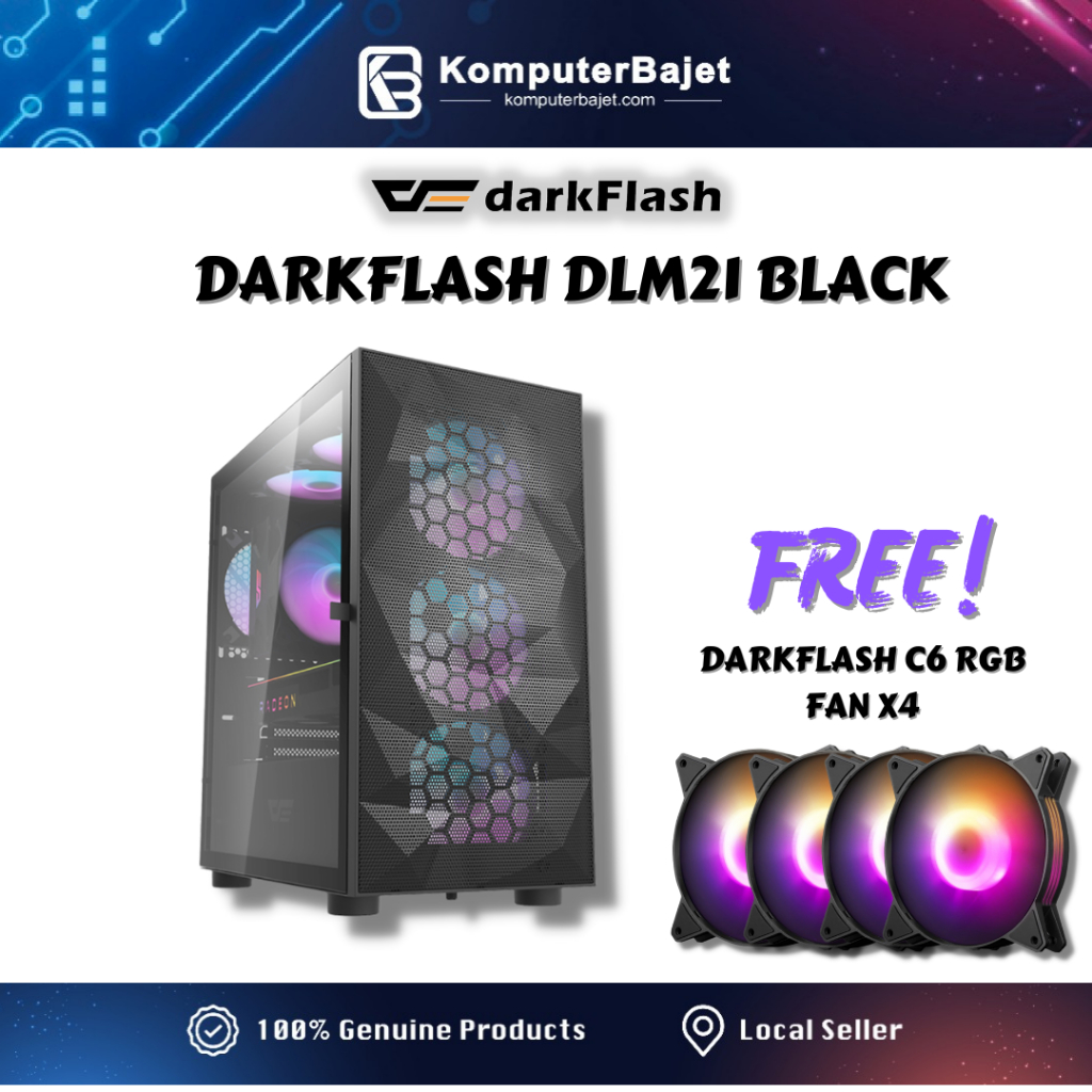 AIGO DARKFLASH RGB GAMING ATX MATX WHITE PINK BLACK CASING DARKFLASH ...