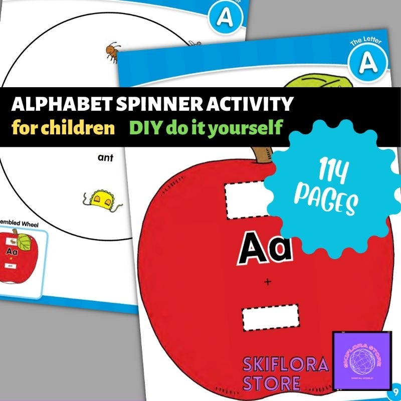 [SS211] Alphabet Spinner Activity for Children Toddler Printable ...