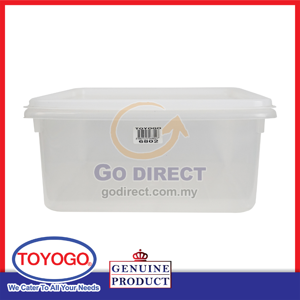 2 X TOYOGO 10L Food Container Reusable Food Grade Plastic Storage Box ...