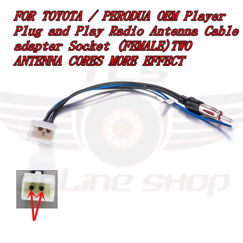 FOR TOYOTA / PERODUA OEM Player Plug and Play Radio Antenna Cable ...