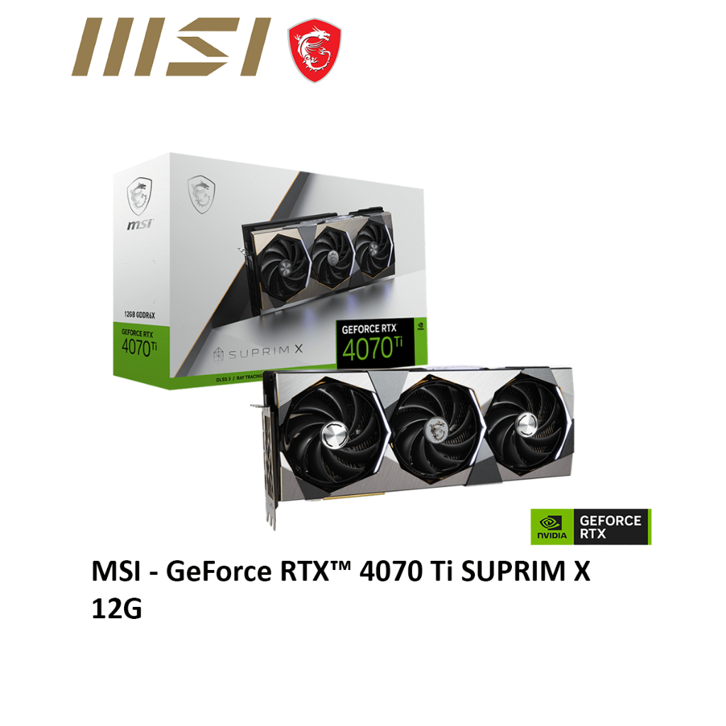 MSI GeForce RTX 4070 TI SUPRIM 12GB GDDR6X VGA GRAPHIC CARD | Shopee ...