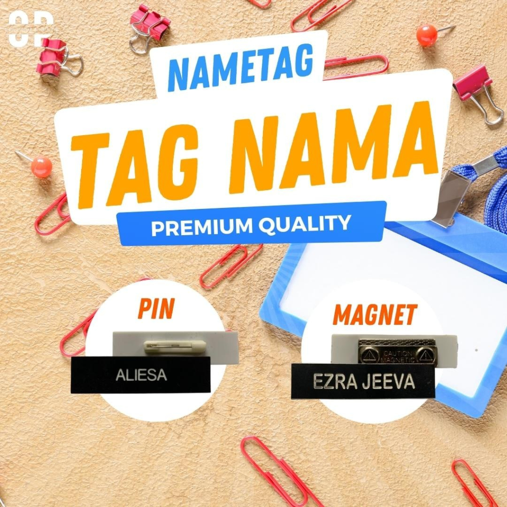 Name Tag Magnet | Name Tag Pin | Tanda Nama Murah | Shopee Malaysia
