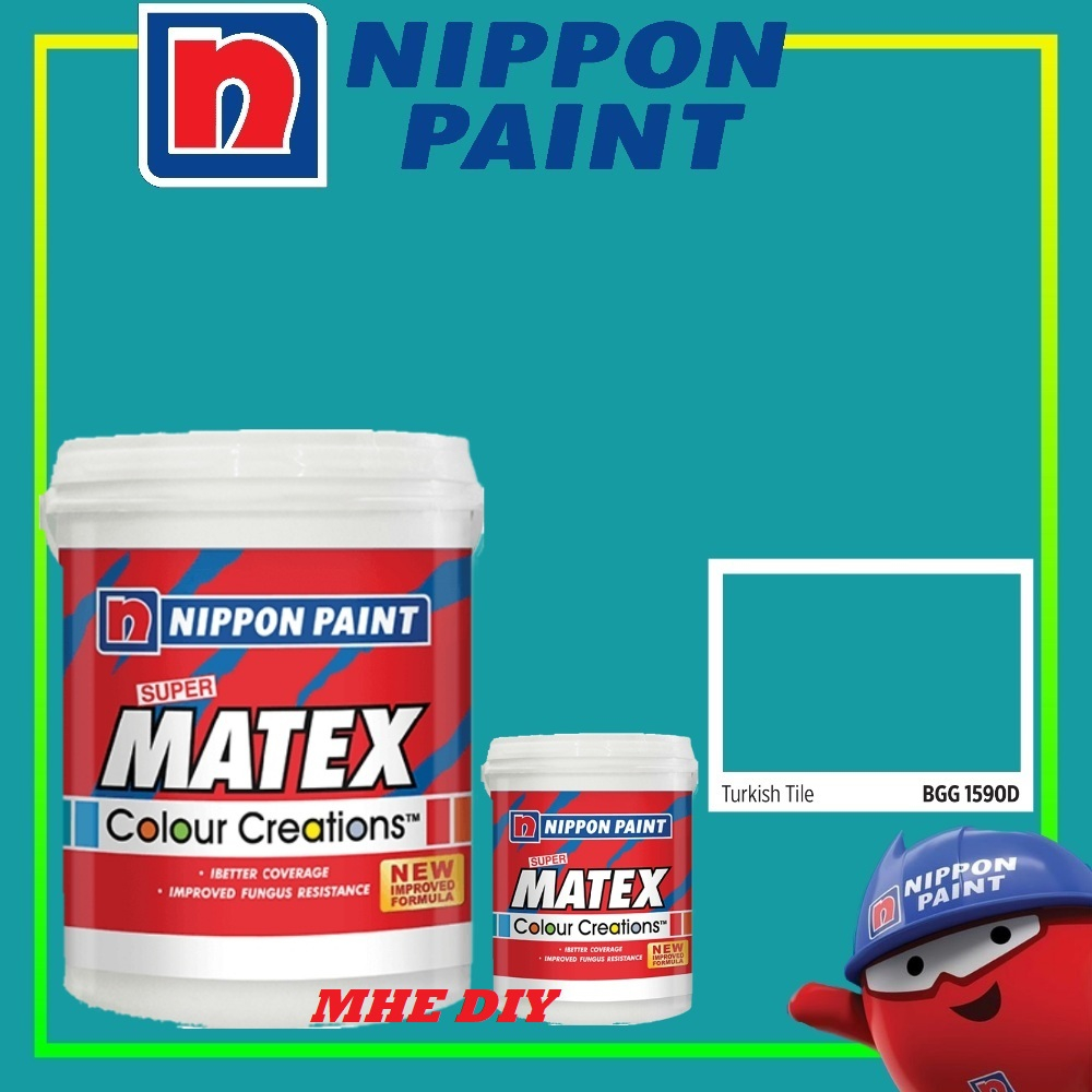 NIPPON PAINT 1L BGG 1590 D TURKISH TILE Interior Smooth Sheen / Matt ...