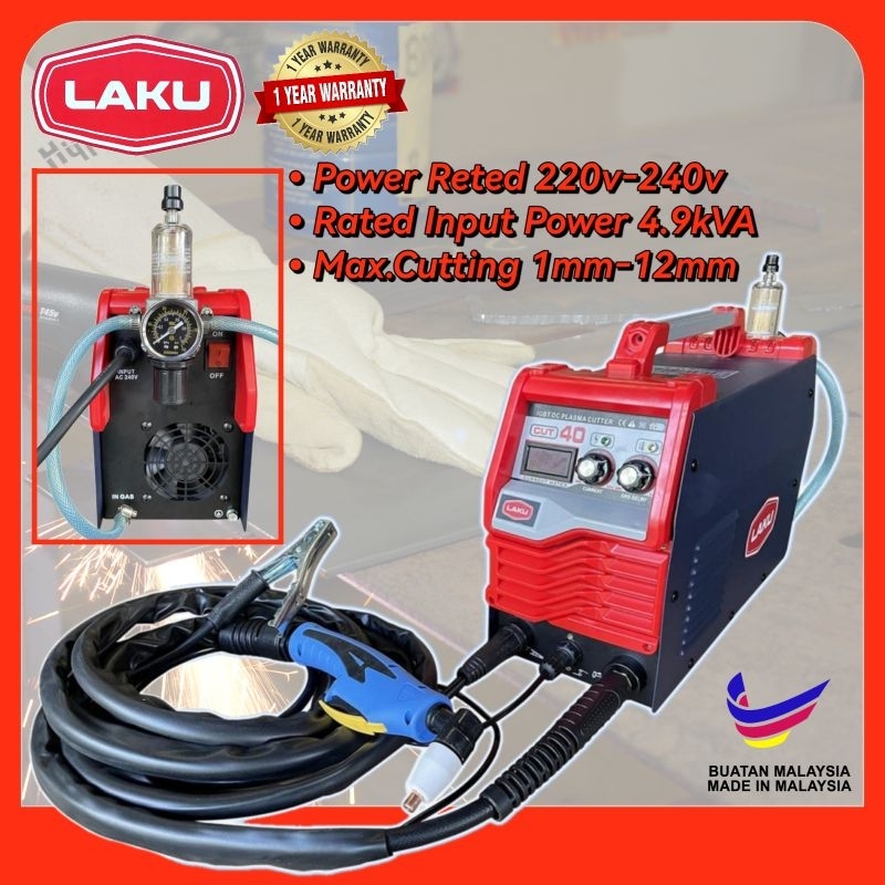 LAKU CUT-40 Max Cutting 12mm Plasma Cutter Machine Pemotong Besi(Made ...