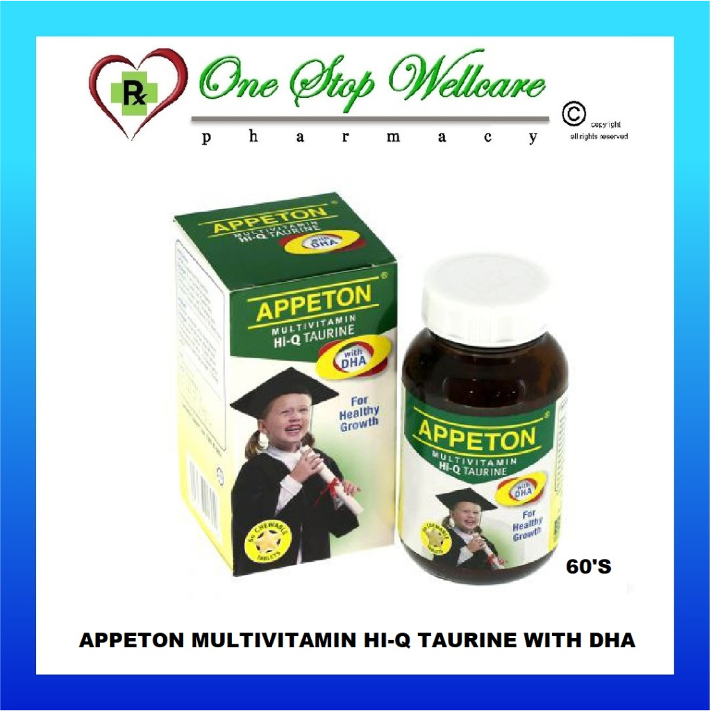 APPETON MULTIVITAMIN HI-Q TAURINE WITH DHA 60'S (EXP:01/2027) | Shopee ...
