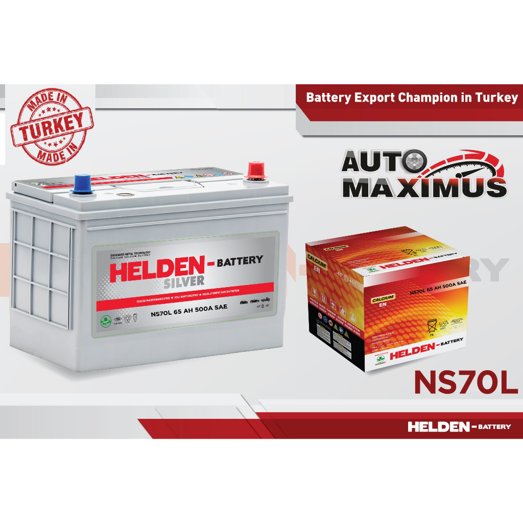 NS70 NS70L-HELDEN SILVER/ START MAINTENANCE FREE CAR BATTERY | Shopee ...