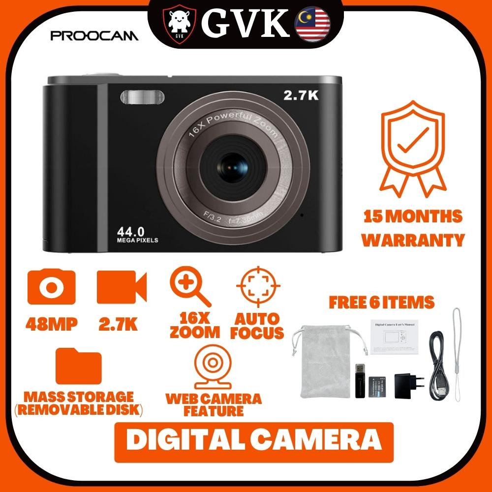 PROOCAM DIGITAL CAMERA 48MP 1080P Auto Focus 2.8-inch IPS Screen Anti ...