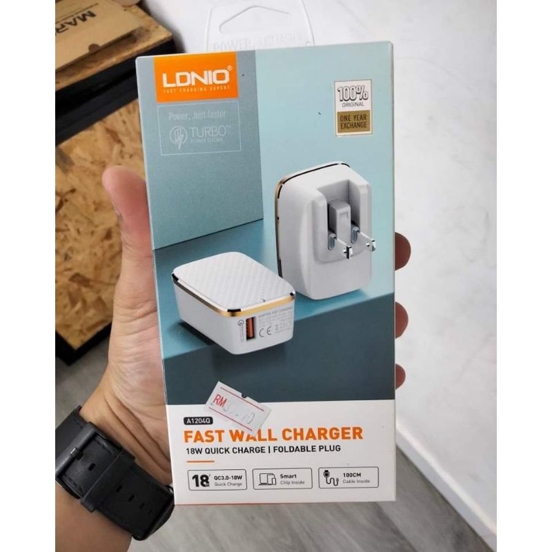 Original new adapter 18 watt fullset with wire usb dan box. | Shopee ...