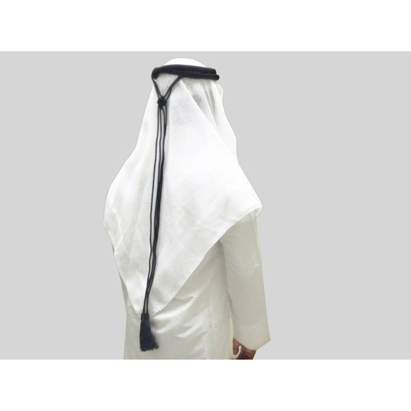 2 Piece White Set for Adult Male Egal & Serban Arabian Headwear kopiah ...