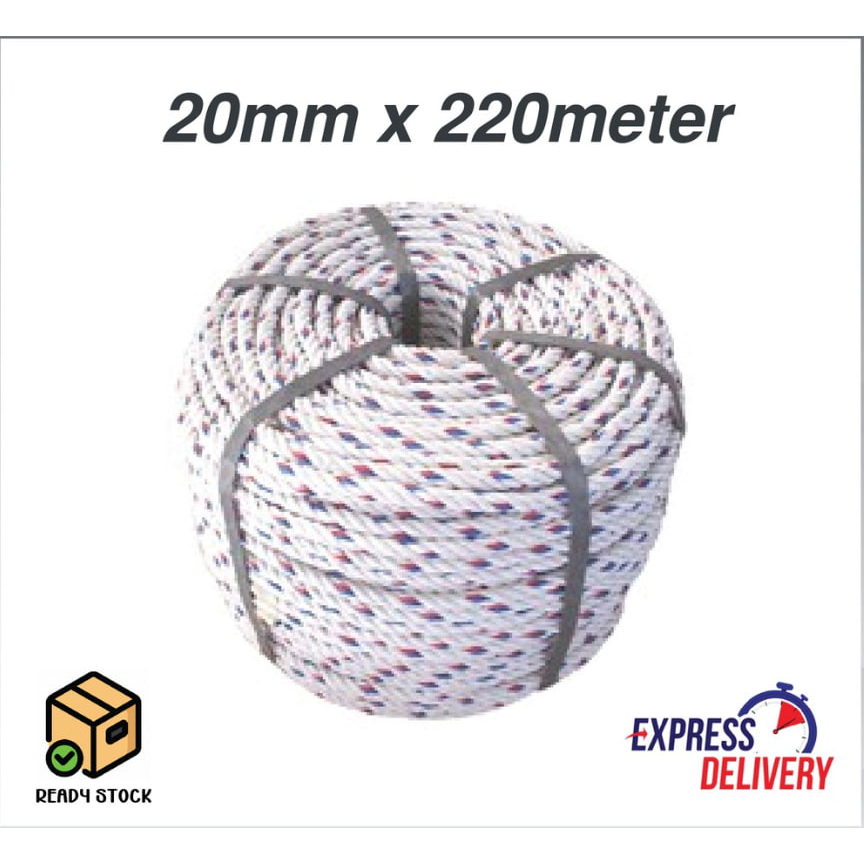 [ROLL] PP rope 16mm 20mm 26mm 28mm / Tali PP Kuatity Baik Polypropylene ...