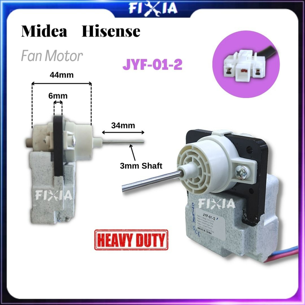 Heavy Duty Midea/Hisense JYF-01-2 Refrigerator Fridge Fan Motor ...
