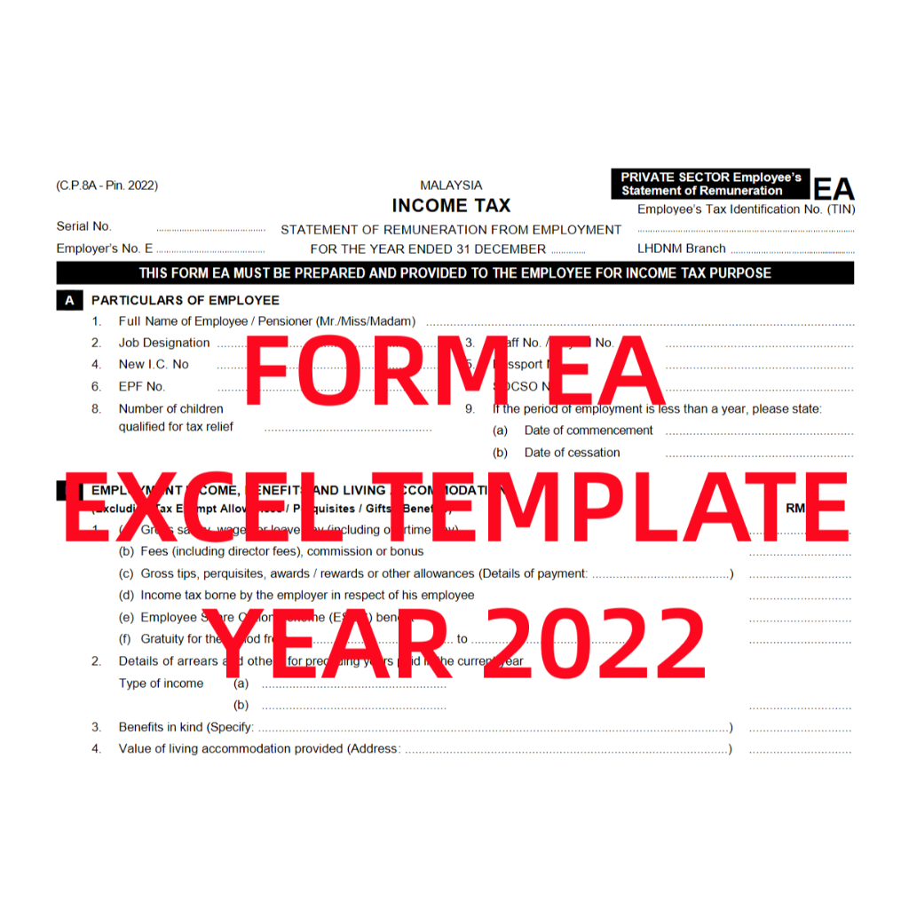 EA Form YA2022 Excel Template | Shopee Malaysia