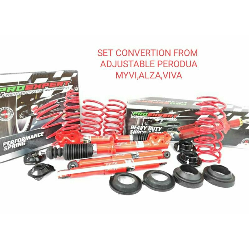 SET CONVERTSION ABSORBER SPRING SPORT PACKAGE FROM ADJUSTABLE PERODUA ...