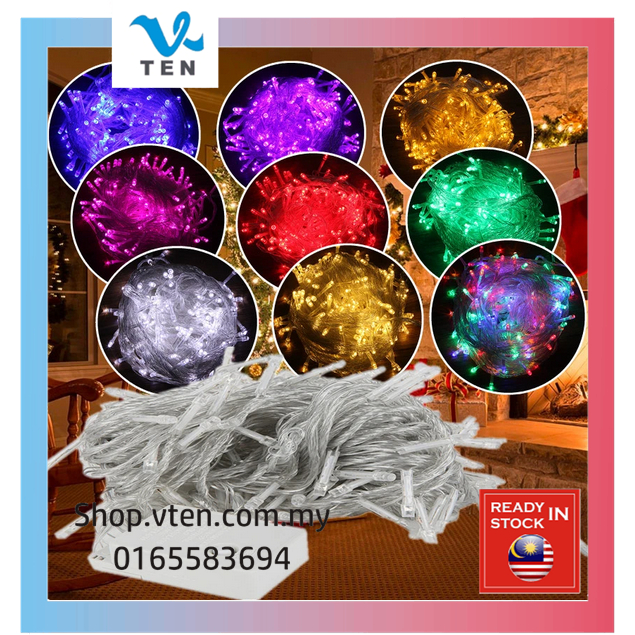 🔥🇲🇾PROMO!!🔥100LED 10M LED String Fairy Light Christmas Party Wedding ...