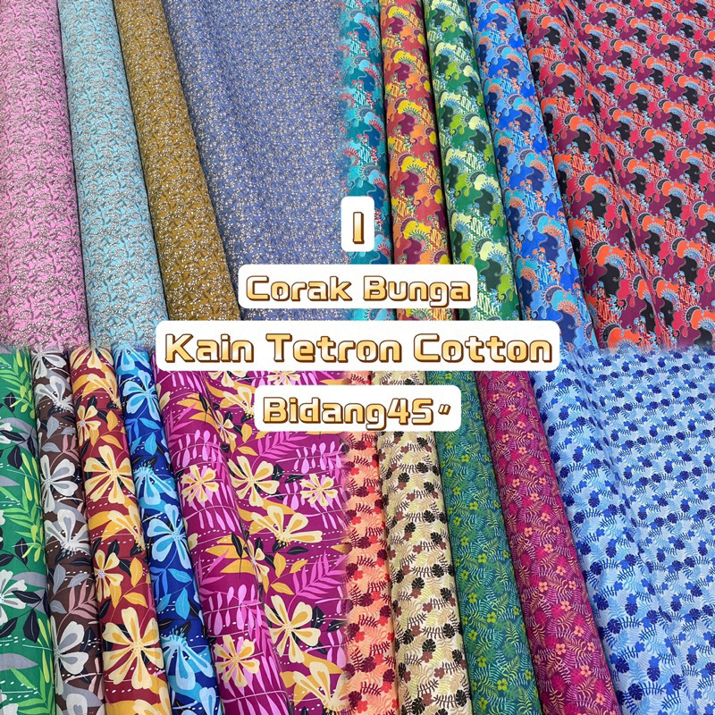 PKL Kain Bunga / Cotton mix Polyster ️Open Meter Bidang”45 | Shopee ...