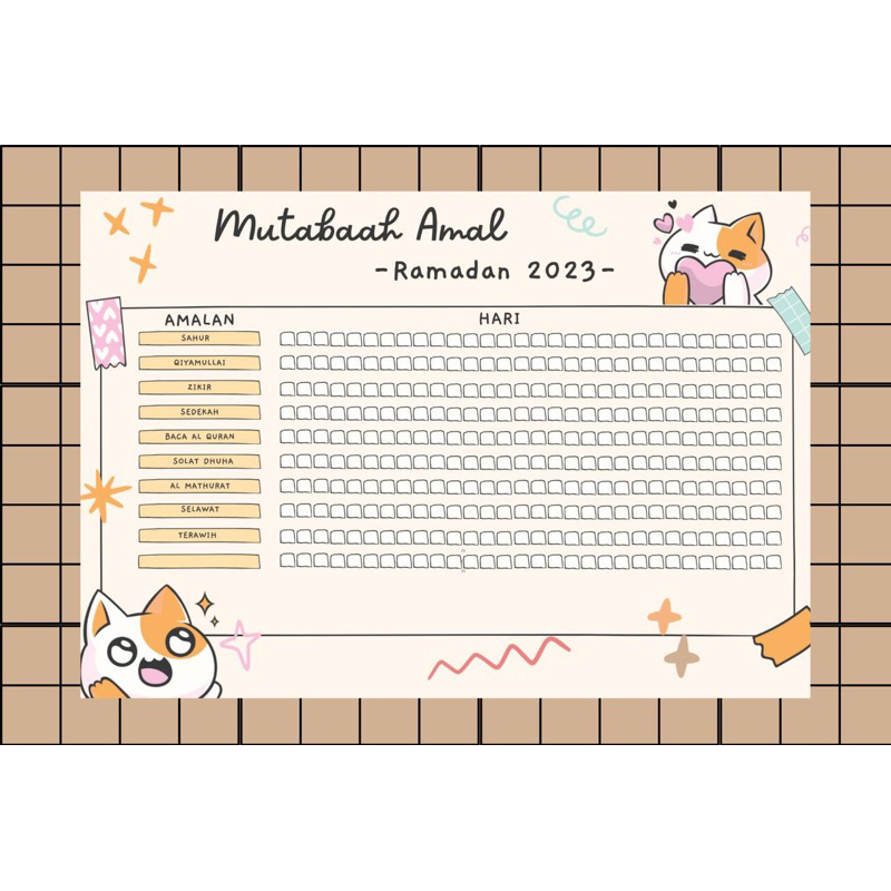 Printable Digital Ramadan Planner Tracker / Mutabaah Amal | Shopee Malaysia