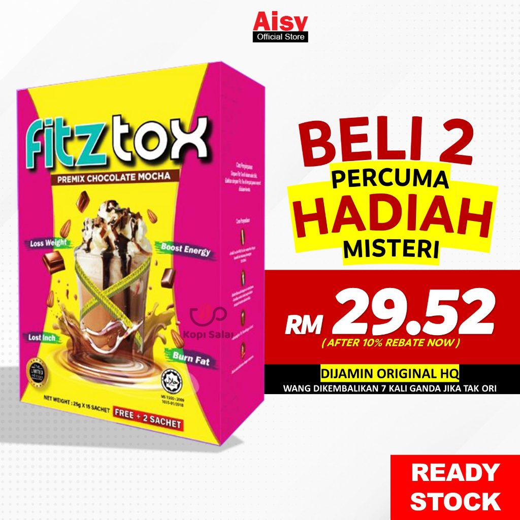 🔥𝗢𝗥𝗜𝗚𝗜𝗡𝗔𝗟 🇲🇾 | FITZTOX 15 SACHET | PREMIX CHOCOLATE MOCHA | DNS BEAUTY ...
