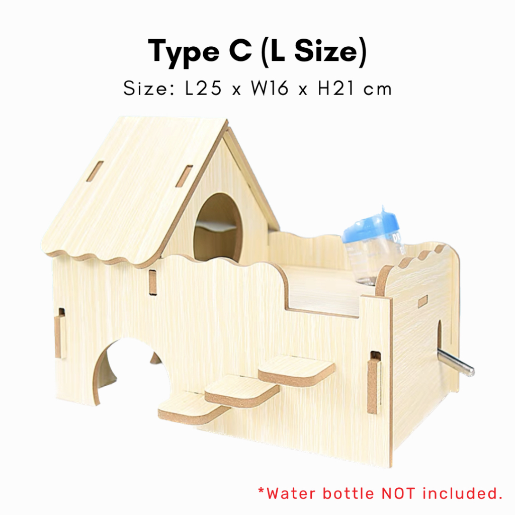 Hamster Wood House S/L hamster house hamster platform hamster ladder ...