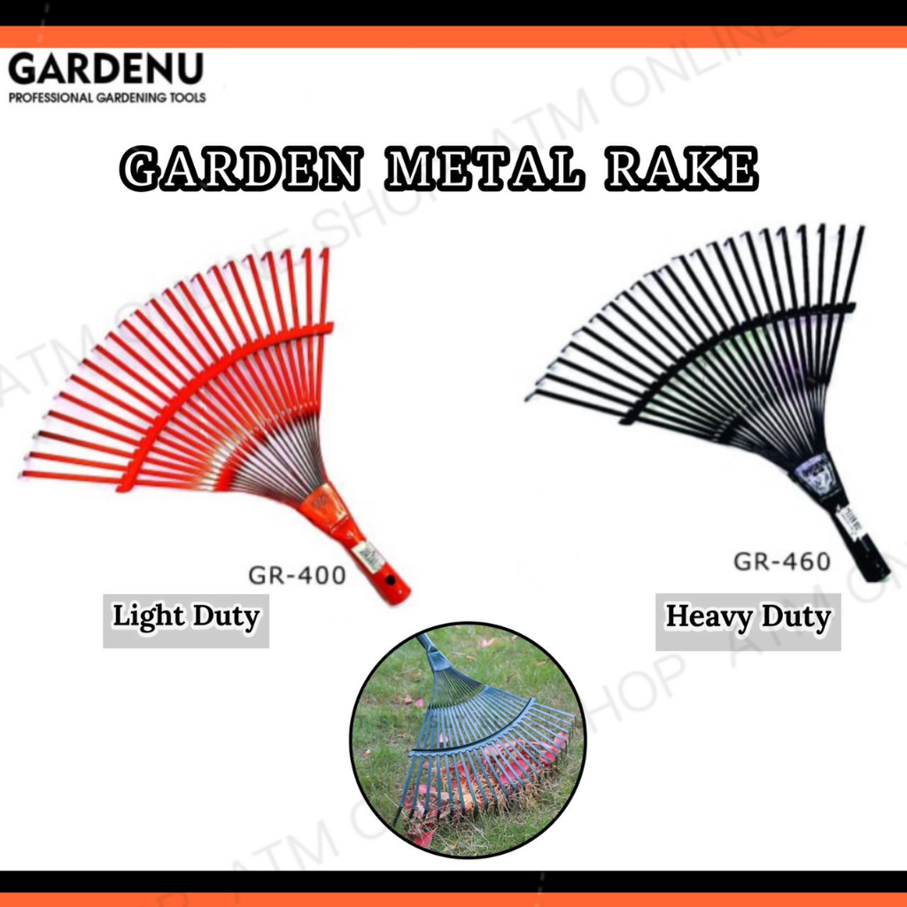 GARDEN METAL RAKE / BESI CAKAR SAMPAH HEAVY DUTY / LIGHT DUTY | Shopee ...
