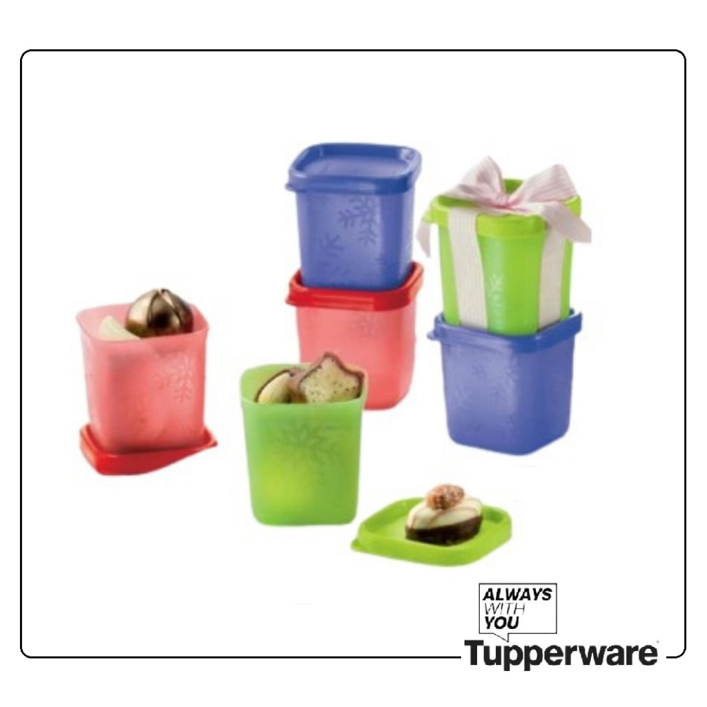 Tupperware Petit Square Round (6) 80ml | Shopee Malaysia