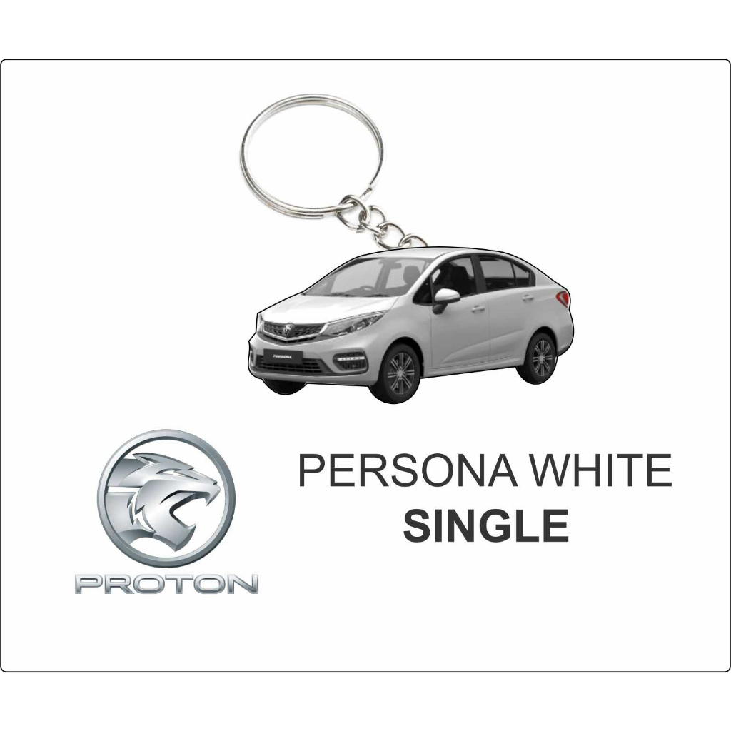 proton persona white keychain 2D persona putih | Shopee Malaysia