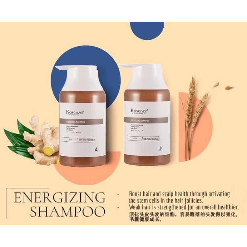 KOSENZE Energizing Shampoo 300ml / 1000ml (Improving the hair density ...
