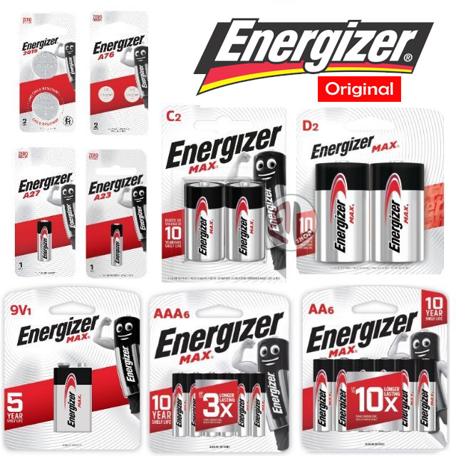 Official Energizer Max AA AAA 9V C D A23 A27 A76 E90 E96 LR44 CR2032 ...