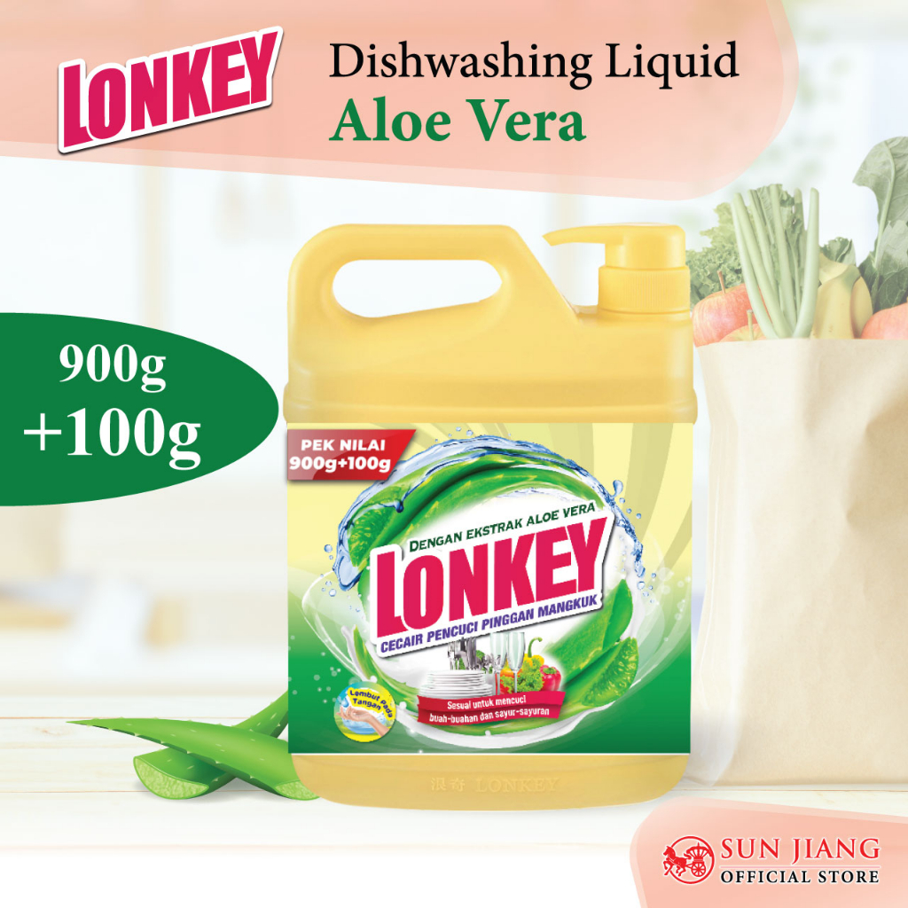 Lonkey Dishwashing Liquid Aloe Vera 900g Shopee Malaysia