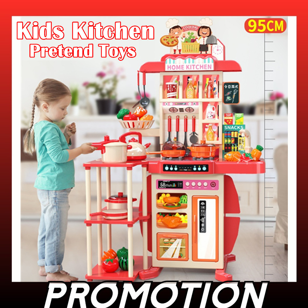 NEW STOCK - 95CM Height Kids boy girl Kitchen Toy Pretend Play Set ...