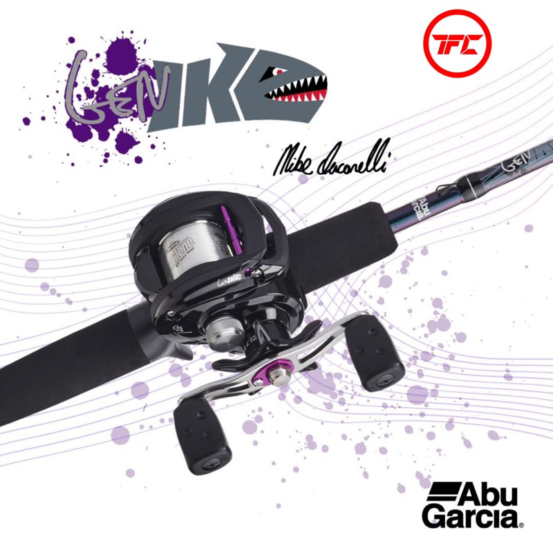 ABU GARCIA GenIKE Baitcast Fishing Rod and Reel BC Baitcasting IKE GEN ...
