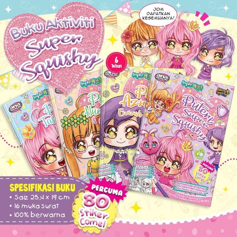 Buku Aktiviti Puteri Super Squishy - Puteri Azraa & Ewwah - Puteri ...