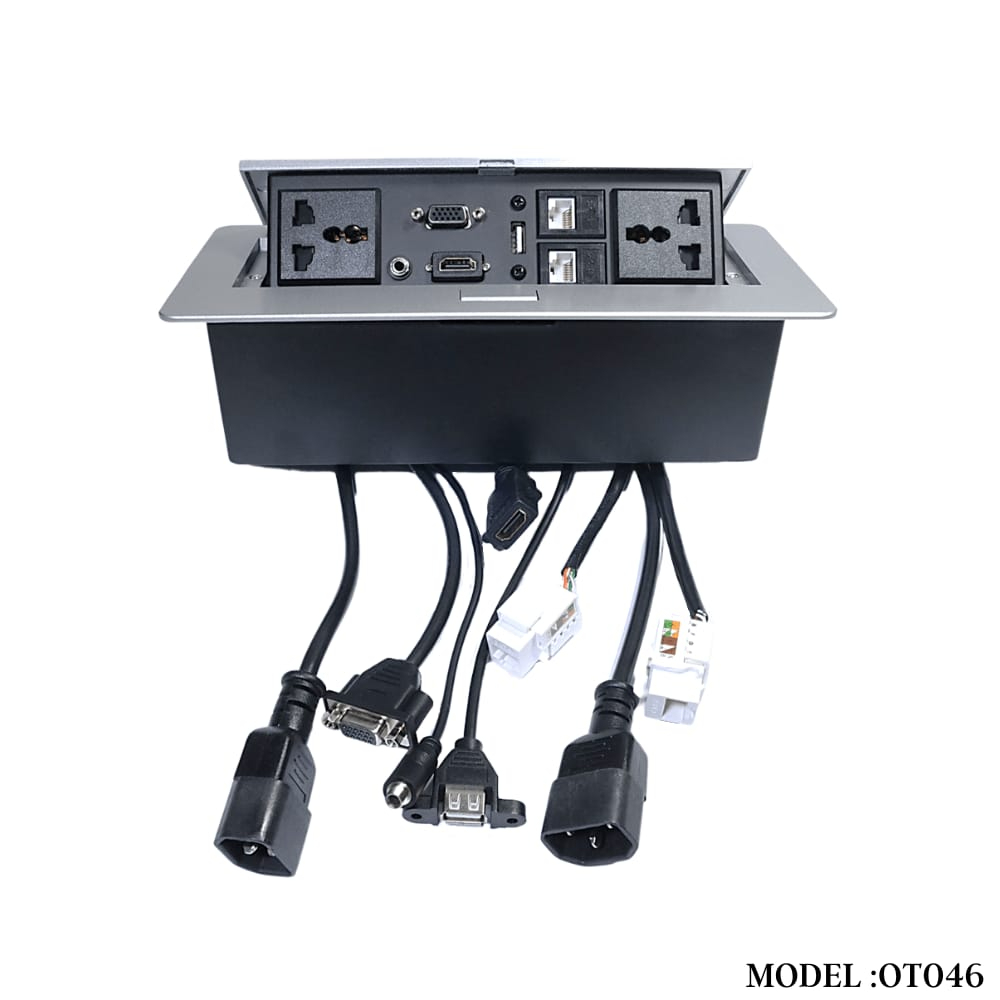 MULTI FACEPLATE FOR MEETING TABLE (HDMI/VGA/USB /RJ45/AC SOCKET ...