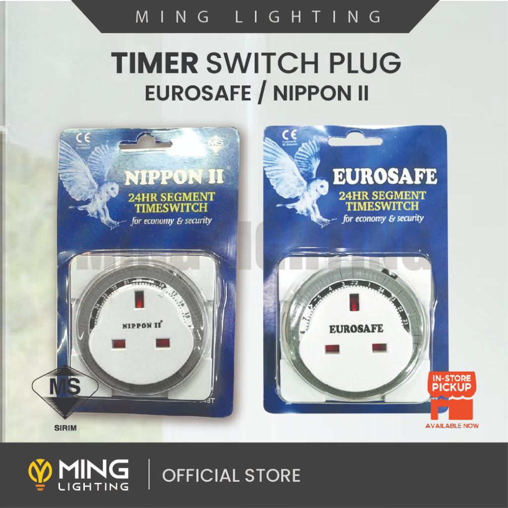 [SIRIM] Timer Switch Plug Nippon II Mechanical Theben Analog Eurosafe TW-16A 13A 24Hours 24HT ...