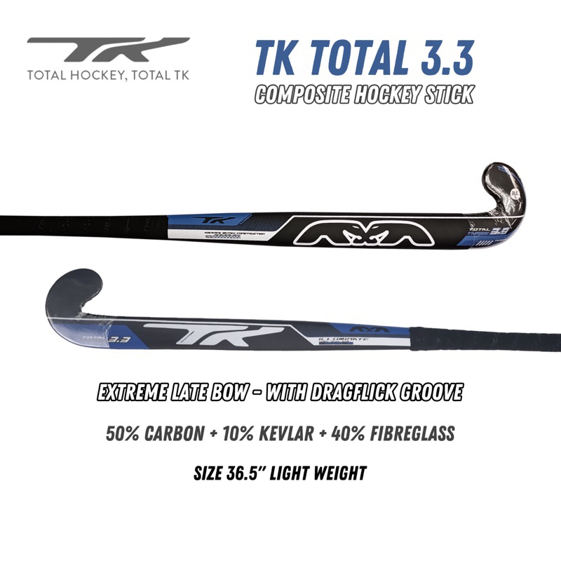 TK TOTAL THREE TK Total 3.3 Composite Carbon Hockey Stick Dragflick ...