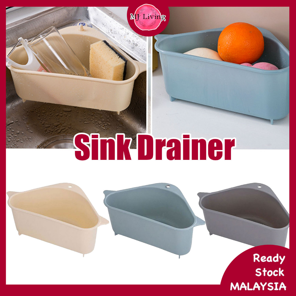 Triangle Sink Drainer Kitchen Corner Hanging Suction Drain Basket ...