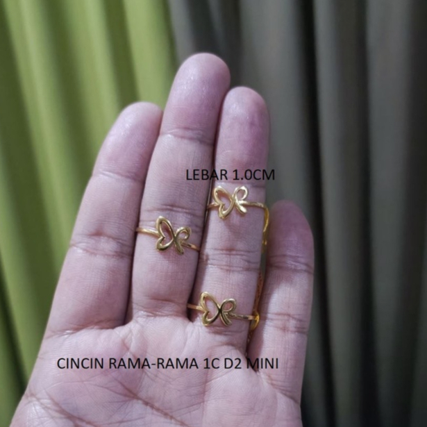 CINCIN RAMA-RAMA PADU EMAS 916 TULEN MURAH BAJET SOLID MINIMALIST ...
