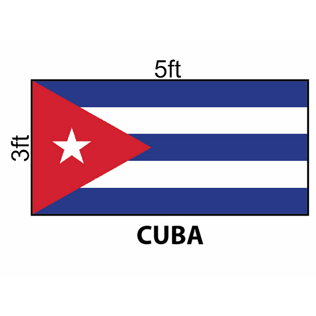 Cuba Flag 3x5ft, Bendera Cuba 3x5ft, Polyester | Shopee Malaysia