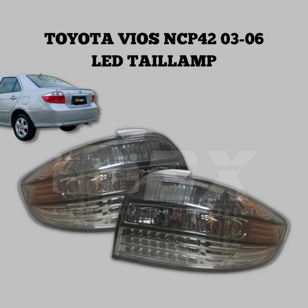 Toyota Vios Ncp42 03-06 -- LED Tail Lamp (Light Bar Design) | Shopee ...