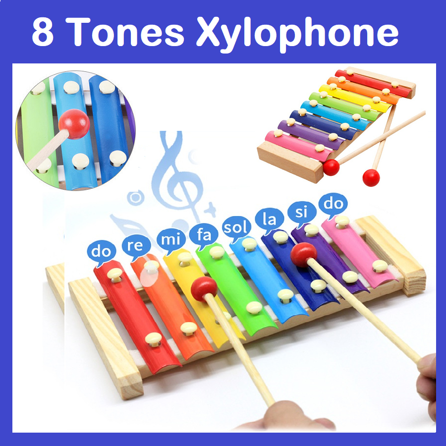 Colourful 8 Scales Xylophone for Toddlers Kids Musical Instrument Piano ...