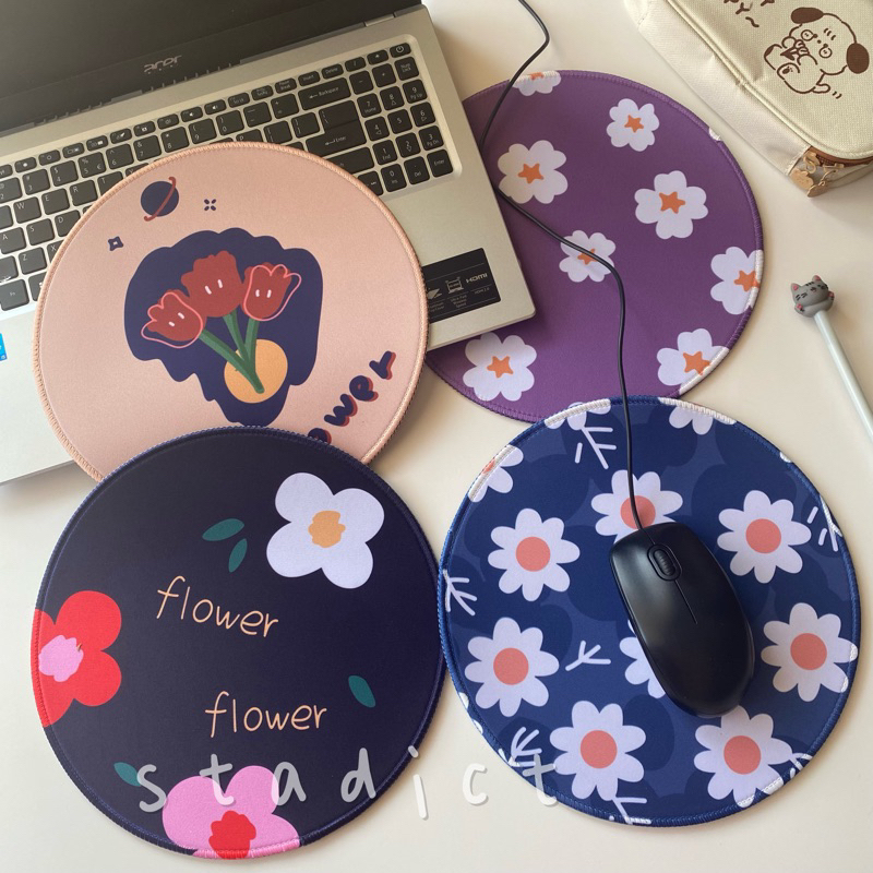 Flower Minimalist Mouse Pad Good Quality Laptop Desktop Pad (Big Size ...